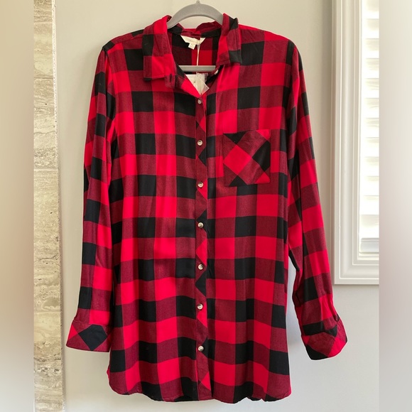 Sim & Sam | Tops | Buffalo Check Blouse Dress | Poshmark